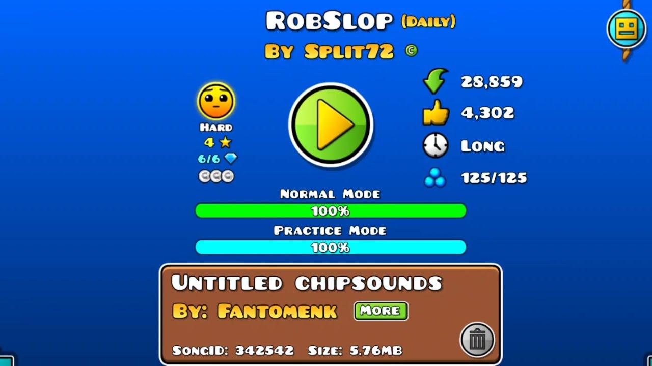 Geometry Dash Lite -- Daily Level (8/1/25) -- RobSlop by Split72 - YouTube