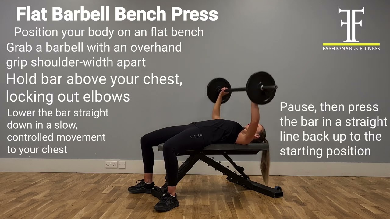 Flat Barbell Bench Press - YouTube