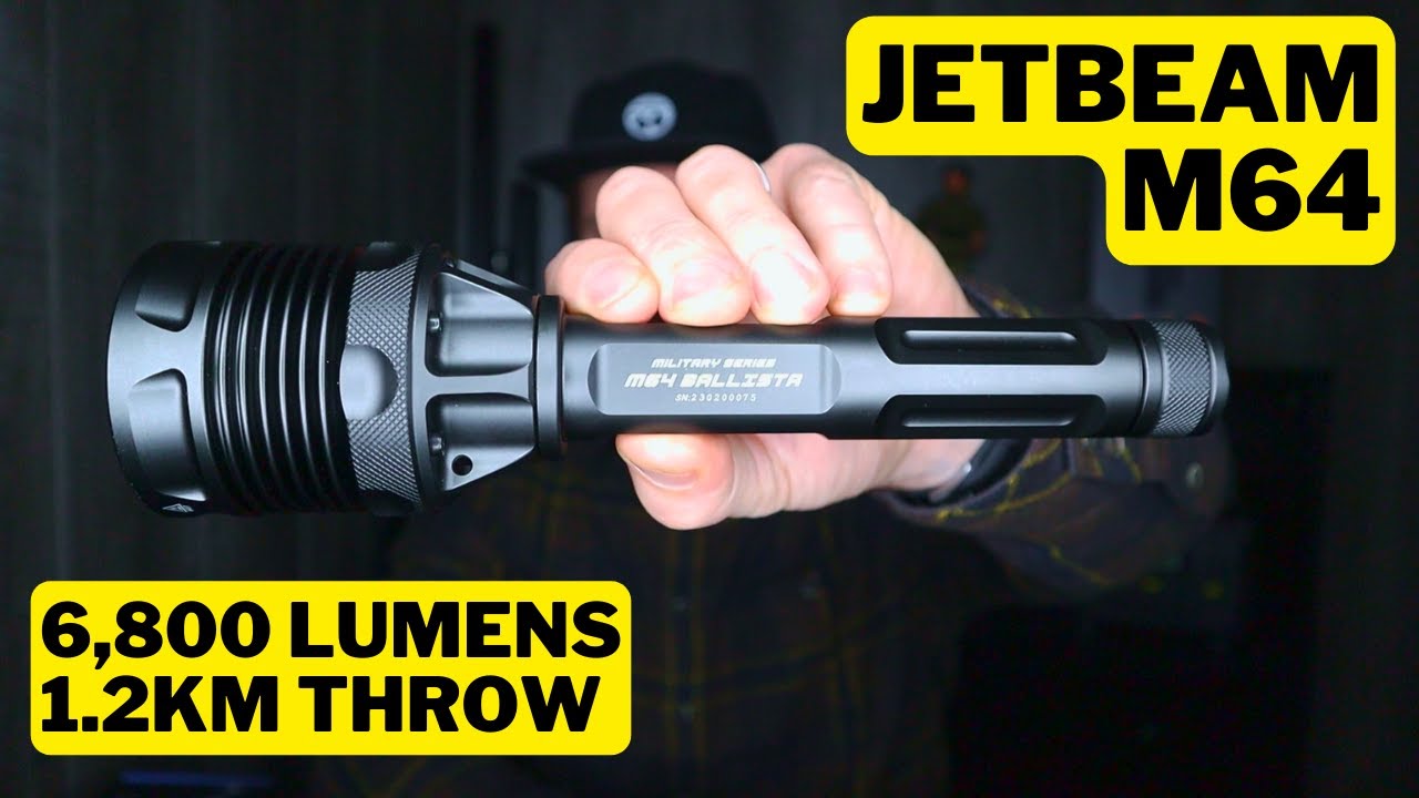 JETBeam M64 Search Light – 6800 Lumens, 1200 Metres - YouTube