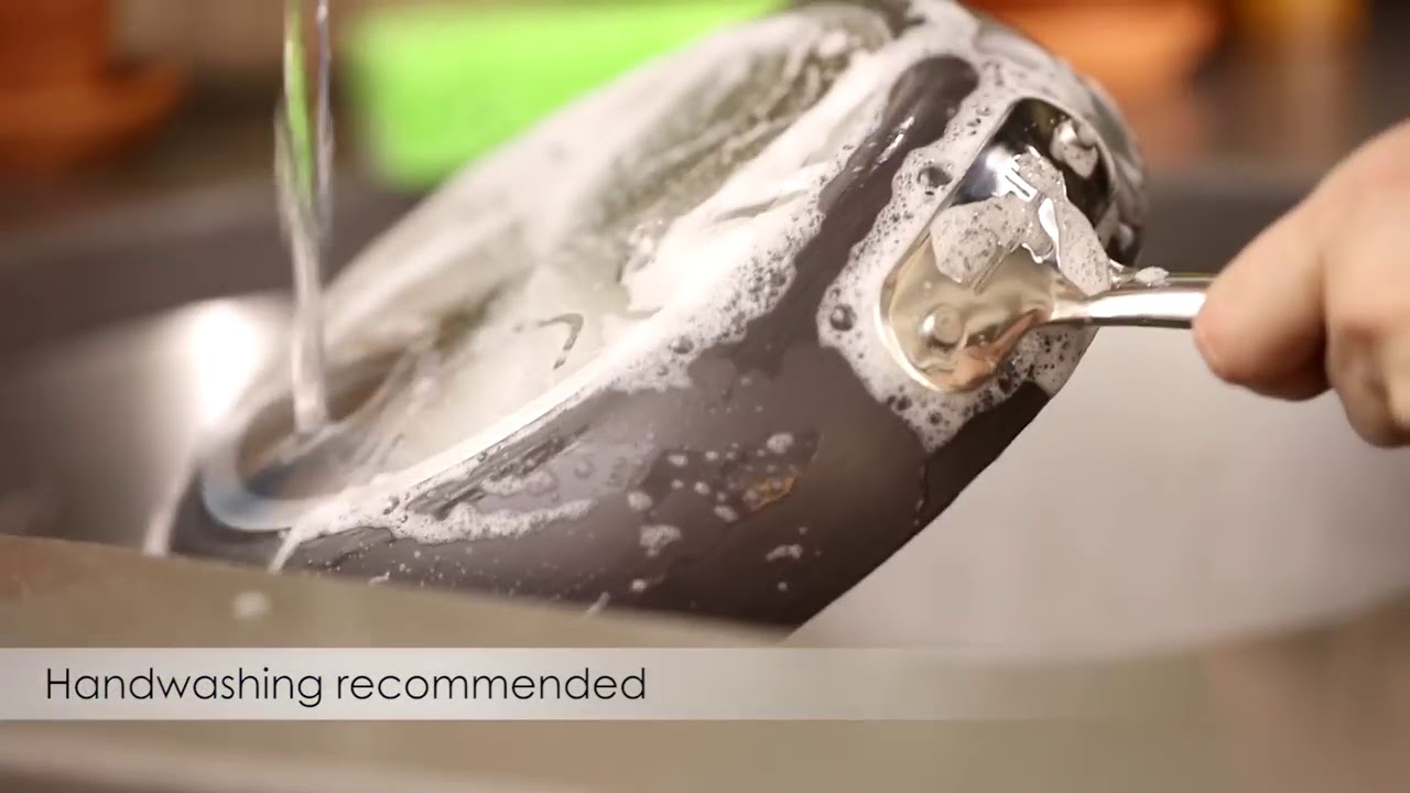 All Clad: How to Clean Nonstick Hard Anodized Cookware - YouTube