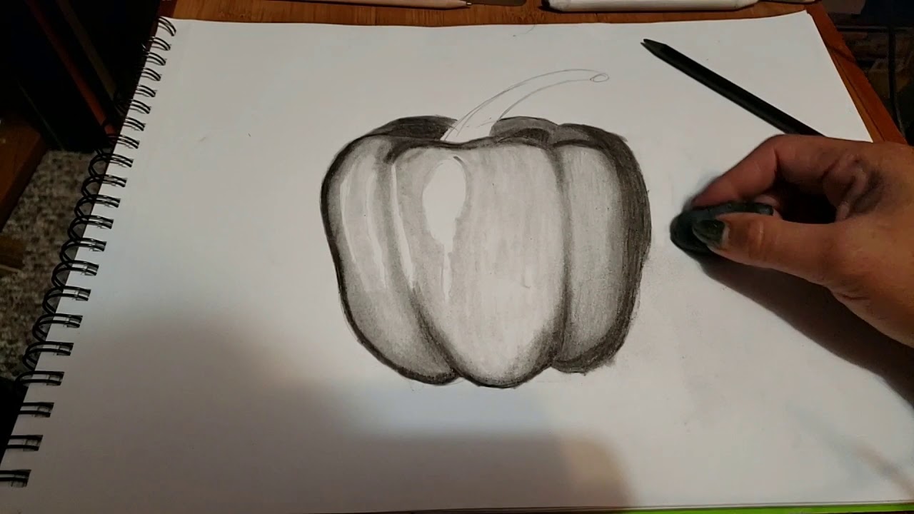 HOW TO SKETCH BELL PEPPER for Beginners/ PENCIL SKETCHING with JESSICA ...