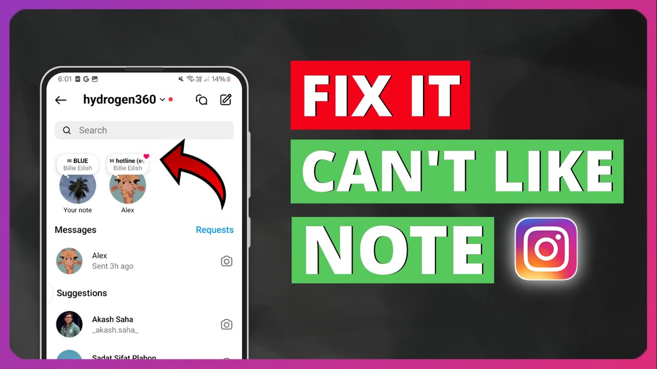 Fix: i can’t like instagram note | How to Like Notes on Instagram ...