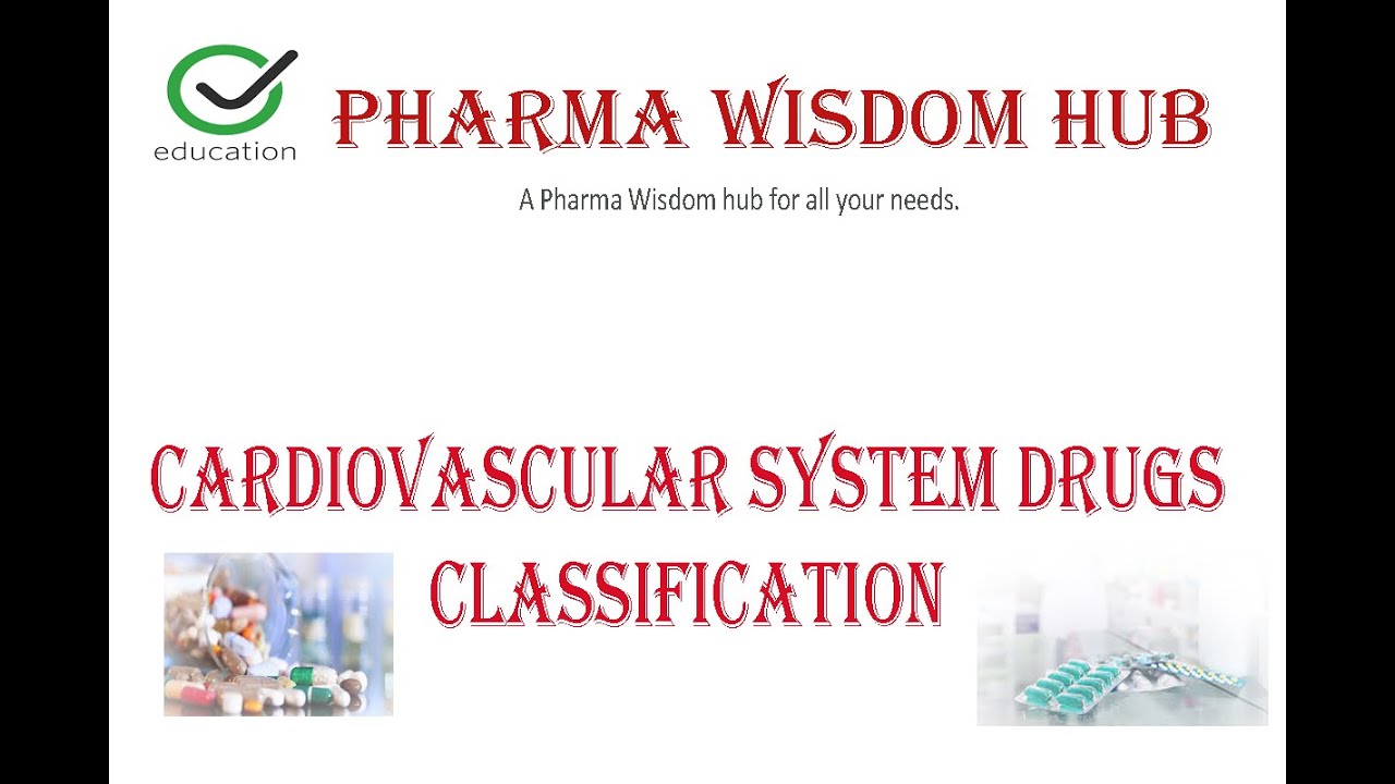 Cardiovascular drug's classification with mnemonics - YouTube