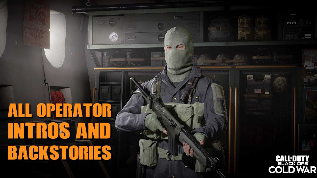 Black Ops Cold War - All Operator UNLOCK INTROS & SECRET BACKSTORIES ...