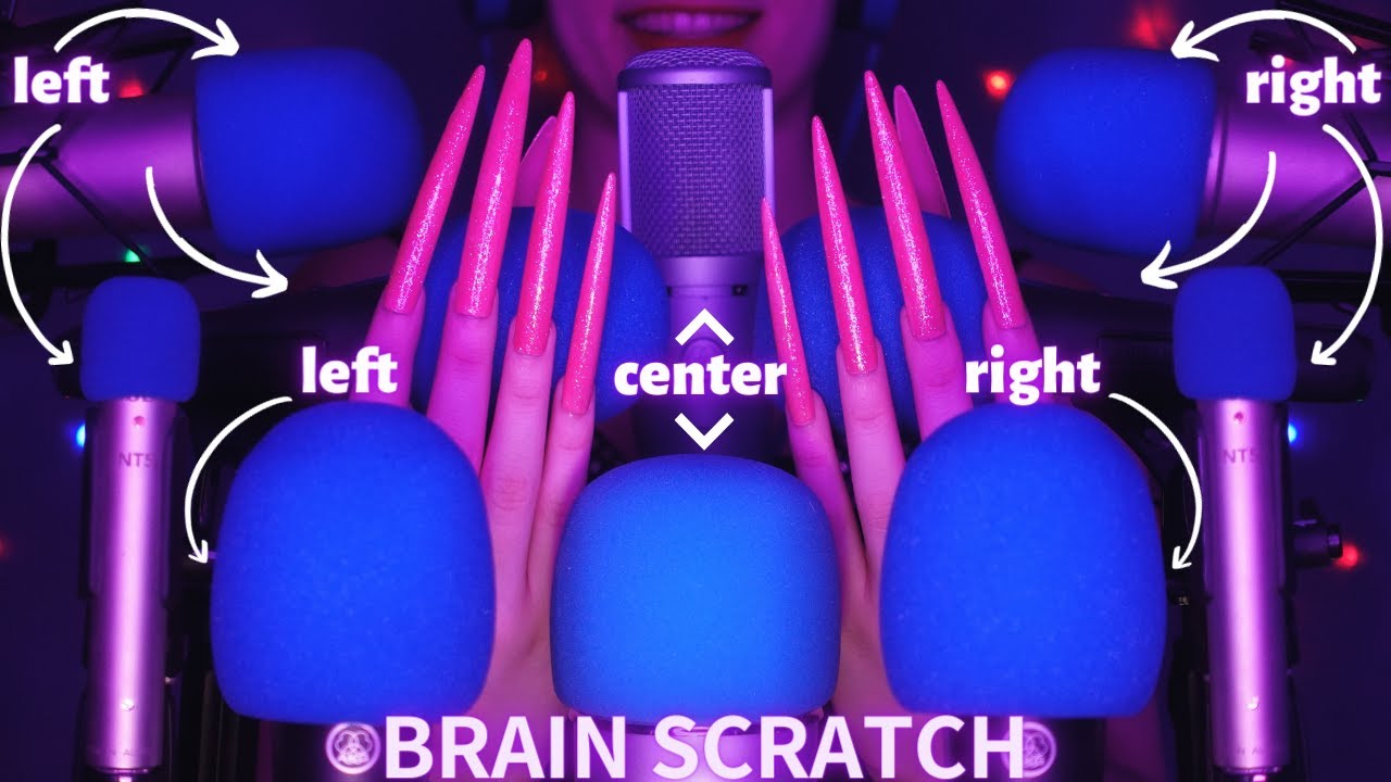 Asmr Mic Scratching - Brain Scratching with 10 Mics and Claws | Asmr No ...