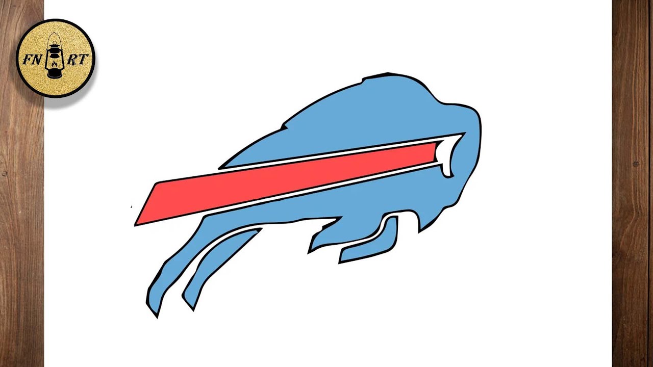 How to draw the buffalo bills logo step by step easy - YouTube