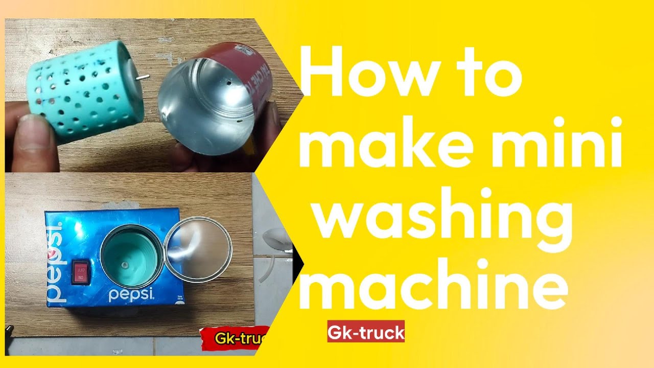 Amazing mini washing machine from soda pepsi cans | how to make washing ...