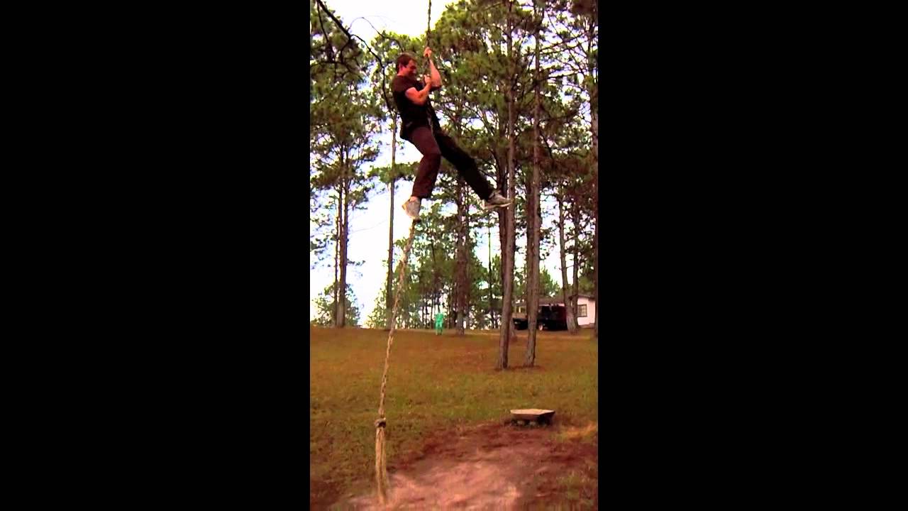 20 Foot Rope Climb Without Using My Legs - YouTube