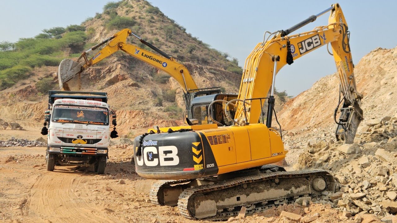 my new jcb pocklane machine 225 Lcm with tata tipper 35.30 tk first ...