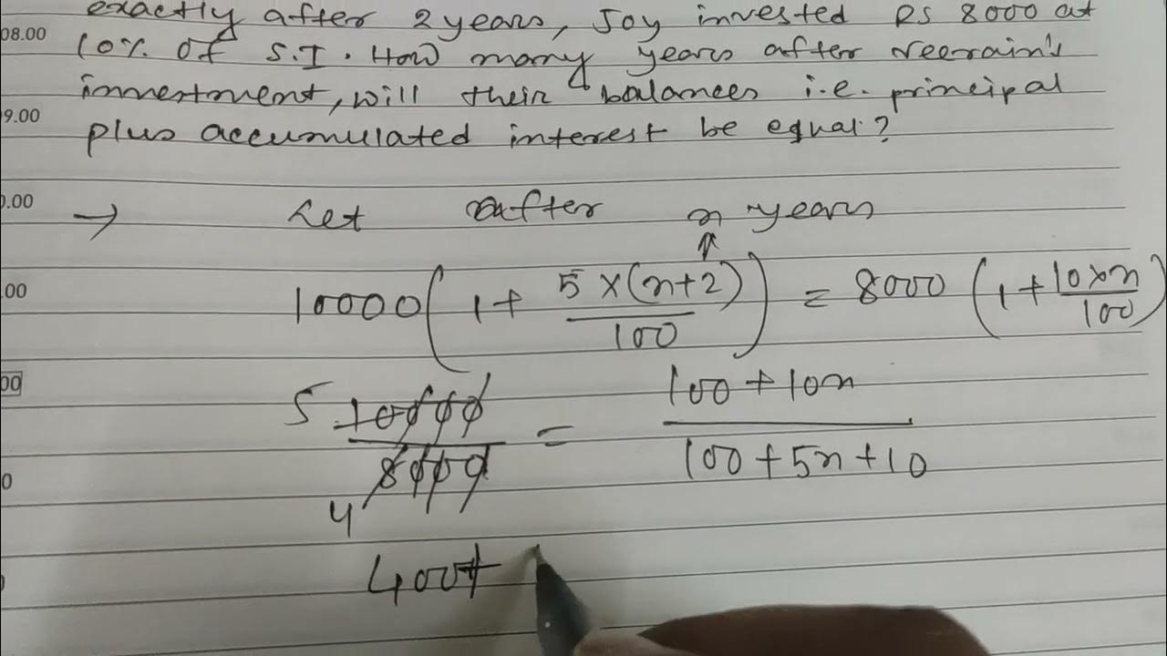 53. Simple Interest quantitative reasoning || Apti Master - YouTube