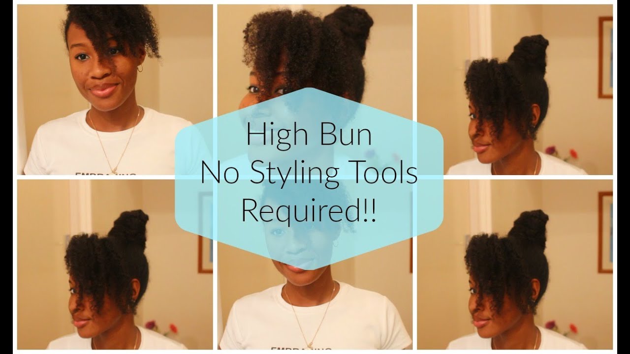 How to High Bun| No Styling Tools Required - Curly Girl Friendly ...