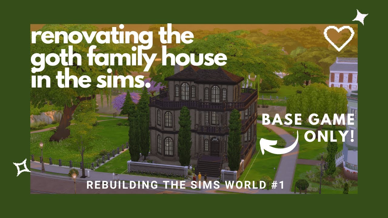 Goth Family House Renovation | The Sims 4 Speed Build - YouTube