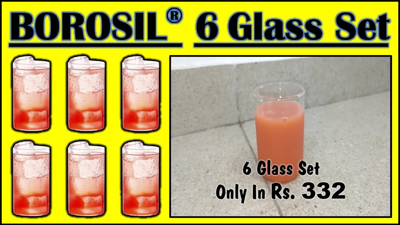Unboxing - BOROSIL Glass | BOROSIL (Pack of 6) BVBRDGM29EC Glass Set ...