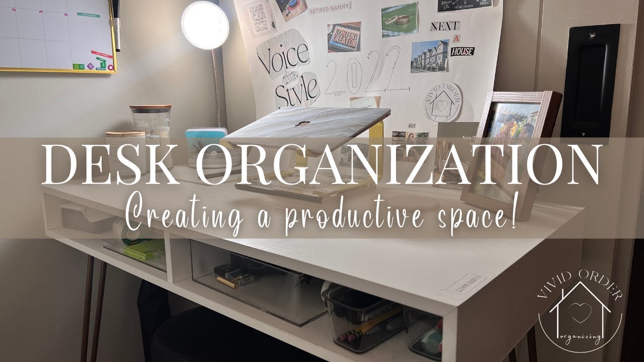 How to Organize Desk | Work From Home | Productive Work Space | Desk ...