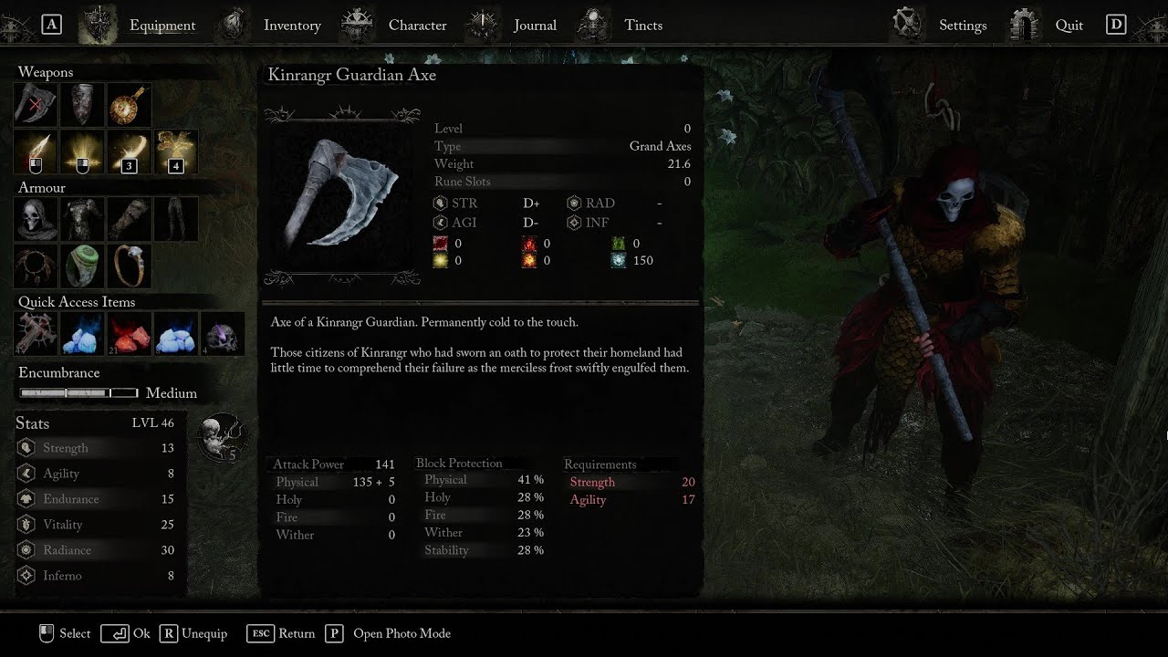 Lords of the Fallen Kinrangr Guardian Axe Ice Grand Axe Boss Weapon ...