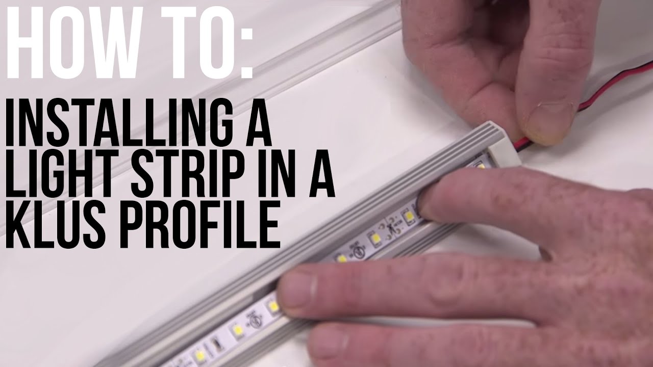 How to Install 1 Meter Light Strip in a KLUS 1 Meter Profile - YouTube