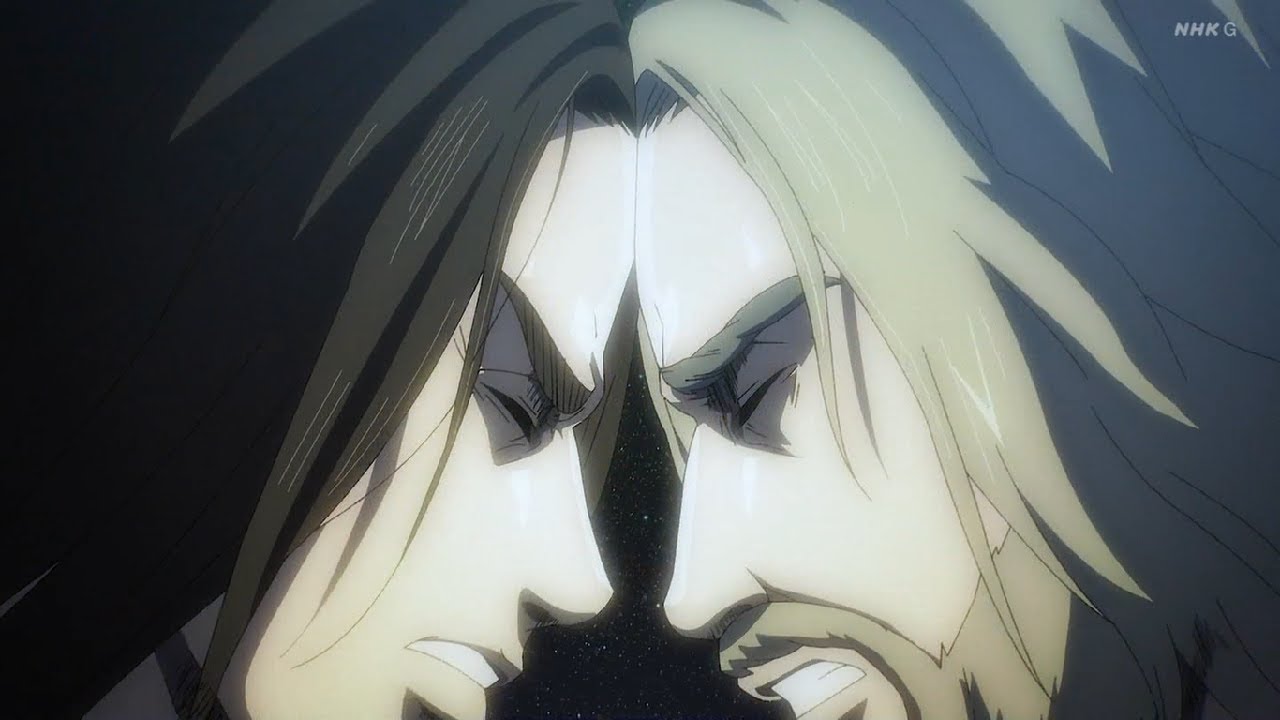 Zeke finally touches Eren | Zeke headbutts Eren | Zeke Eren Ymir in the ...