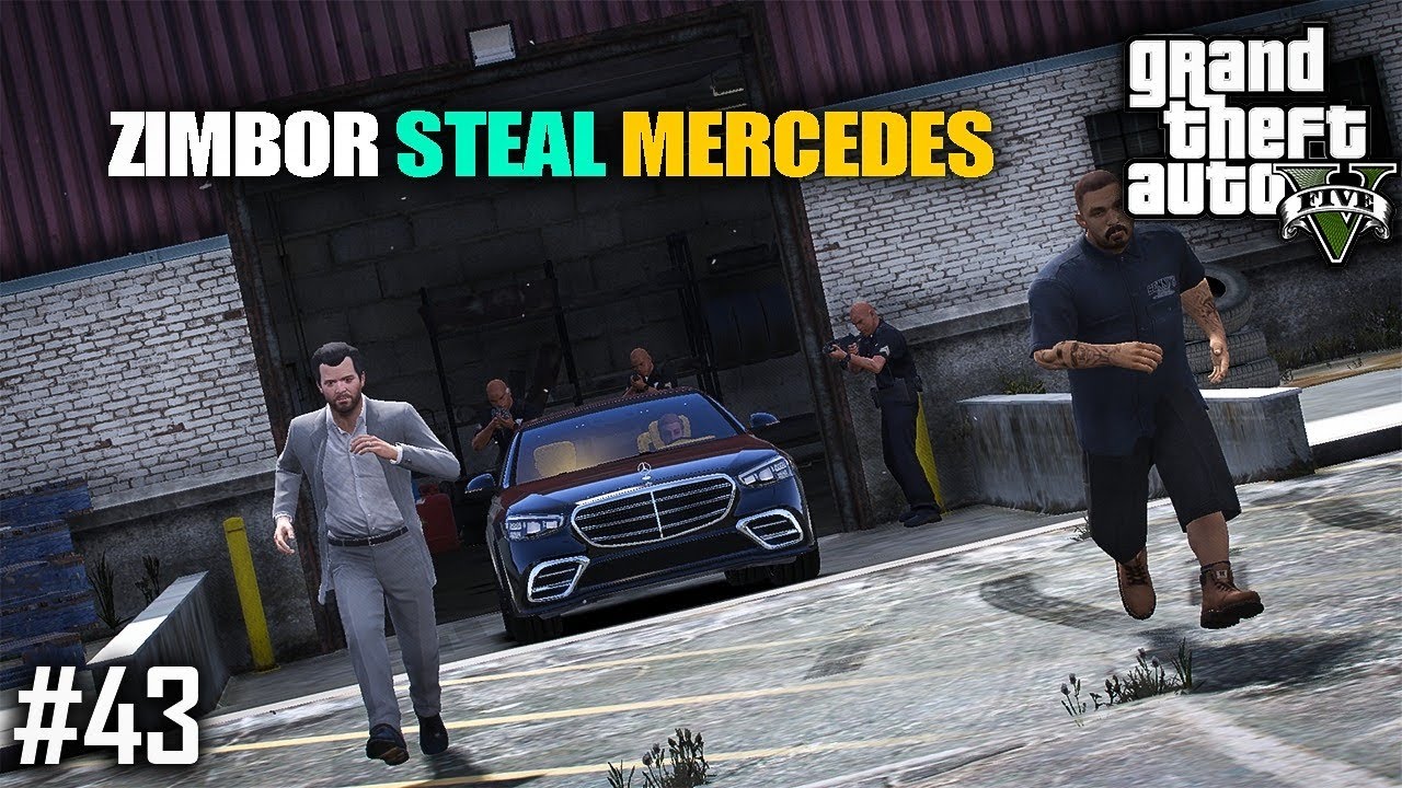 ZIMBOR STEAL MERCEDES MAYBACH FOR MICHEAL | GTA V GAMEPLAY #43 - YouTube