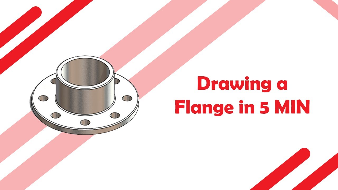 Drawing a flange in 5 min in SolidWorks - YouTube