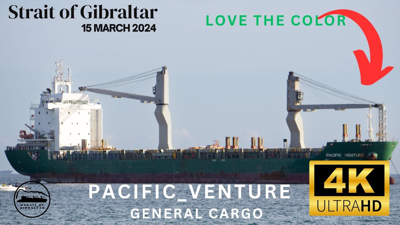 PACIFIC VENTURE Cargo Ship Anchored near Strait of Gibraltar 15 March ...