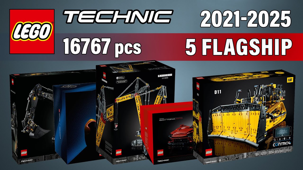 Top 5 FLAGSHIP Biggest LEGO Technic sets Released in 2021 to 2025 Step ...
