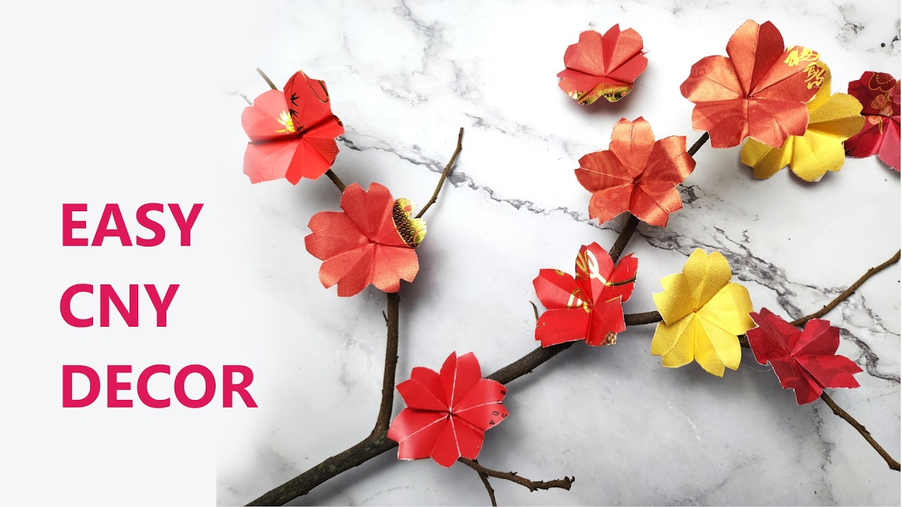 How To Make Lucky Ang Bao Flowers 🌸 | Easy CNY 2026 DIY - YouTube