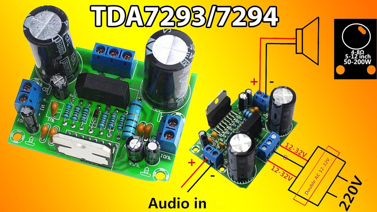 tda7294 vs tda7293 amplifier circuit connection | Electro Bhai | - YouTube