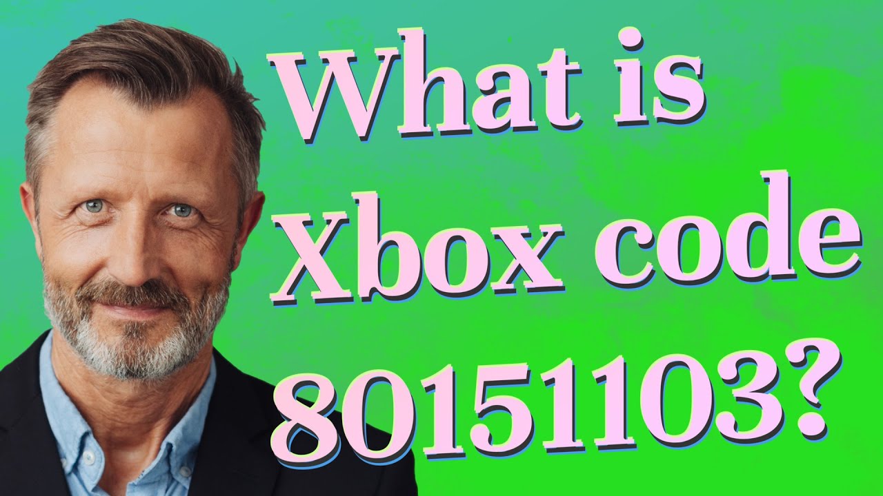 What is Xbox code 80151103? - YouTube