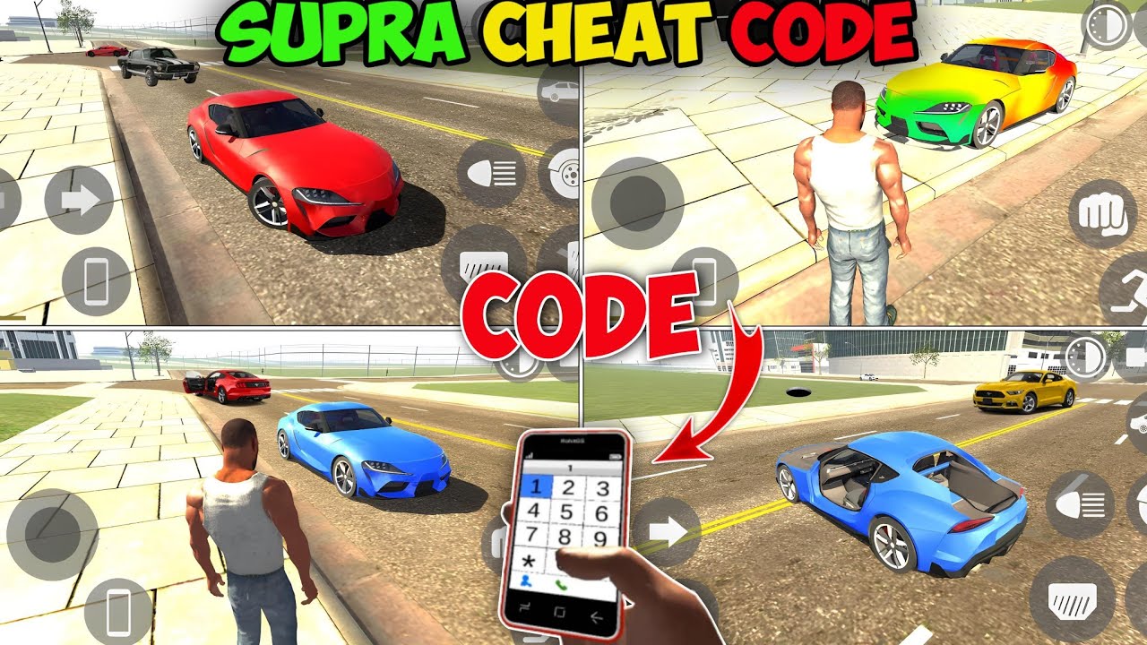 SUPRA CAR CHEAT CODE IN INDIAN BIKE DRIVING 3D || INDIAN BIKE DRIVING 3D NEW SUPRA CAR CHEAT ...