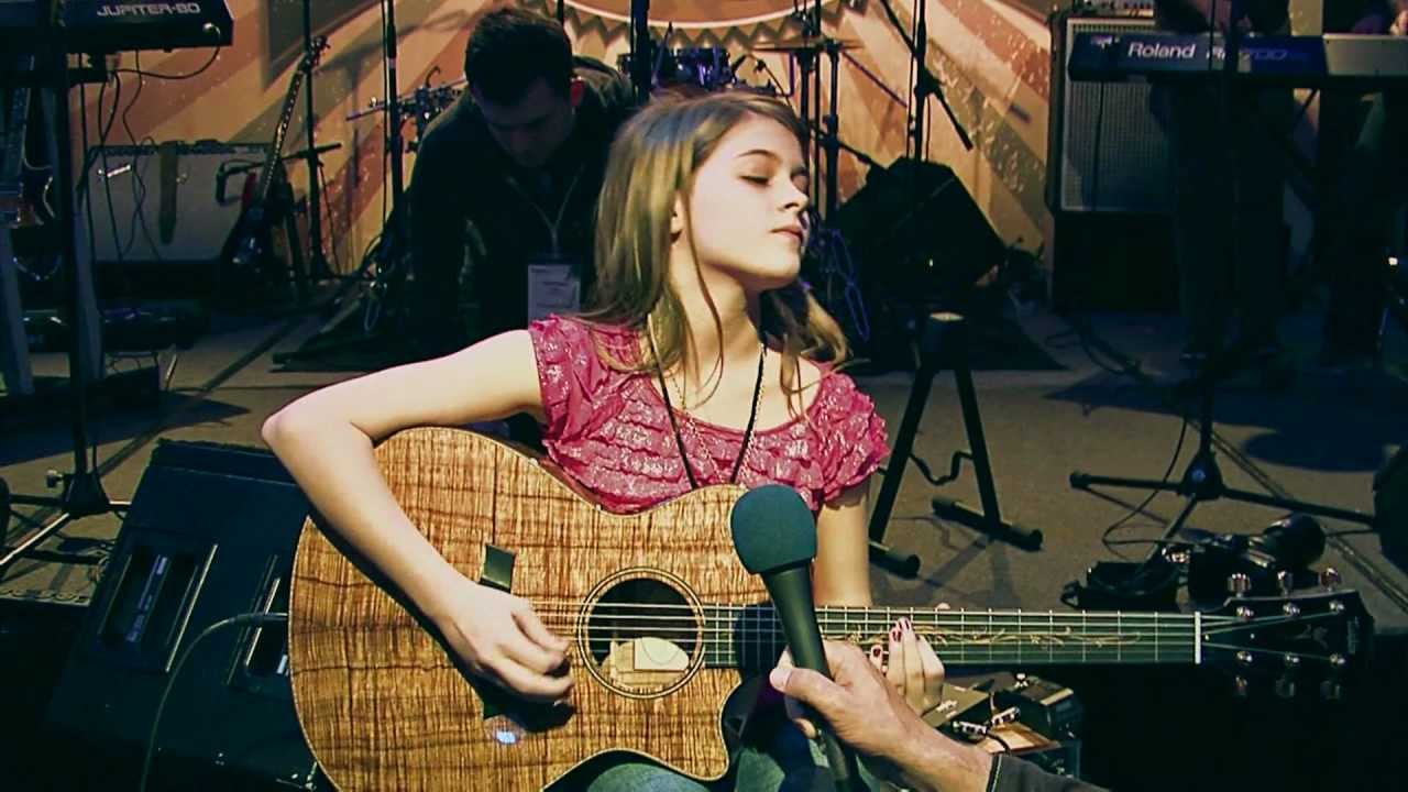 Alana Springsteen jams on a Koa - NAMM 2012 with Taylor Guitars - YouTube