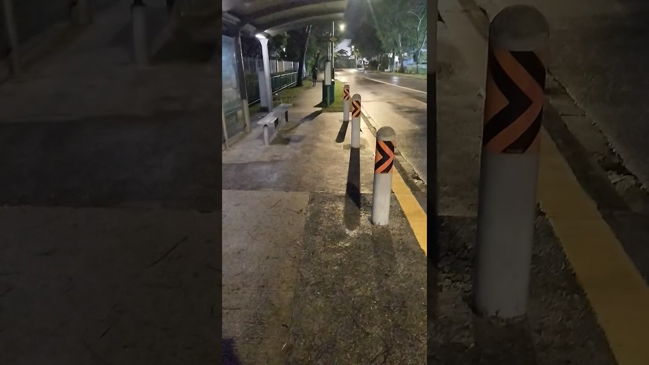 nice bus stop, night all lighting - YouTube