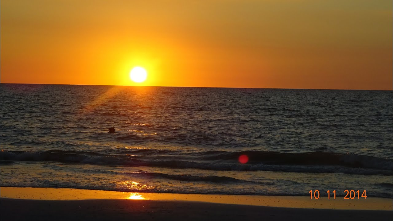 Clear water Beach (Sunset oct 2014) - For instant relaxation - YouTube