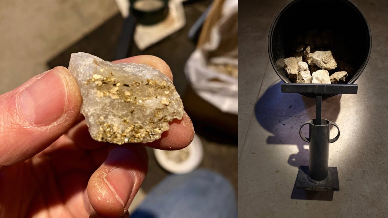 Crushing Quartz For Gold - YouTube