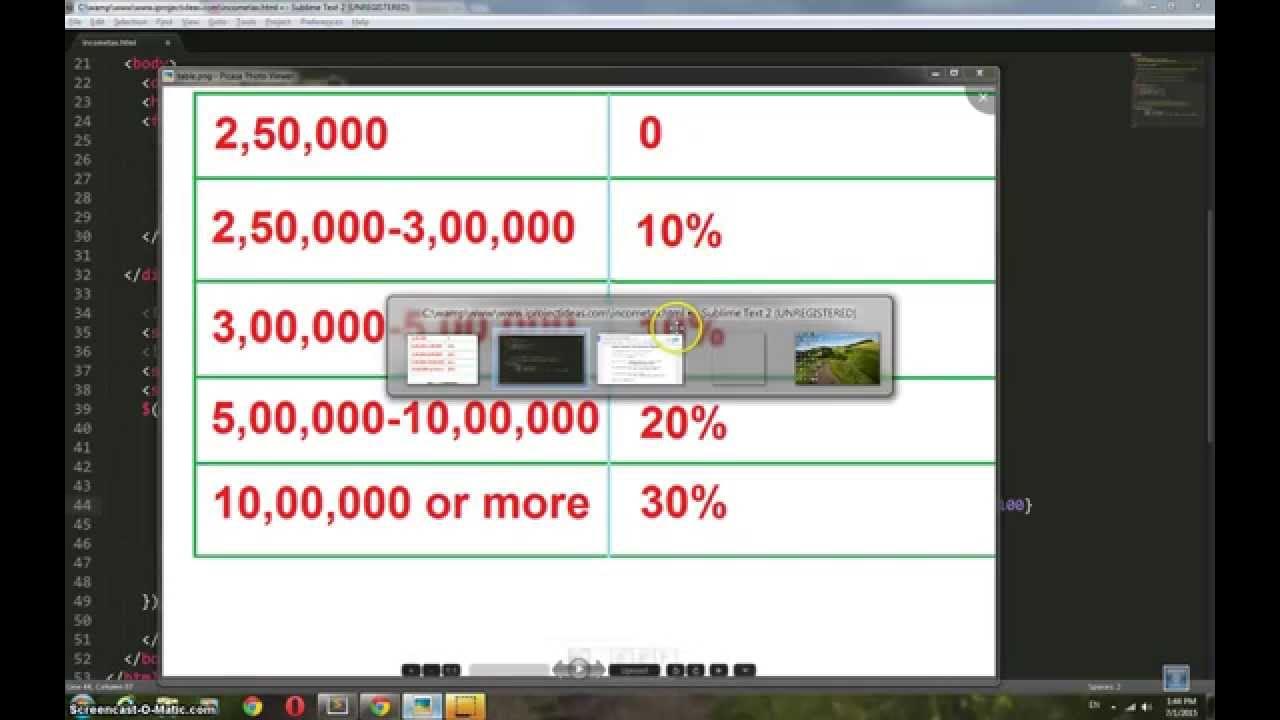Jquery Income Tax Calculator - YouTube