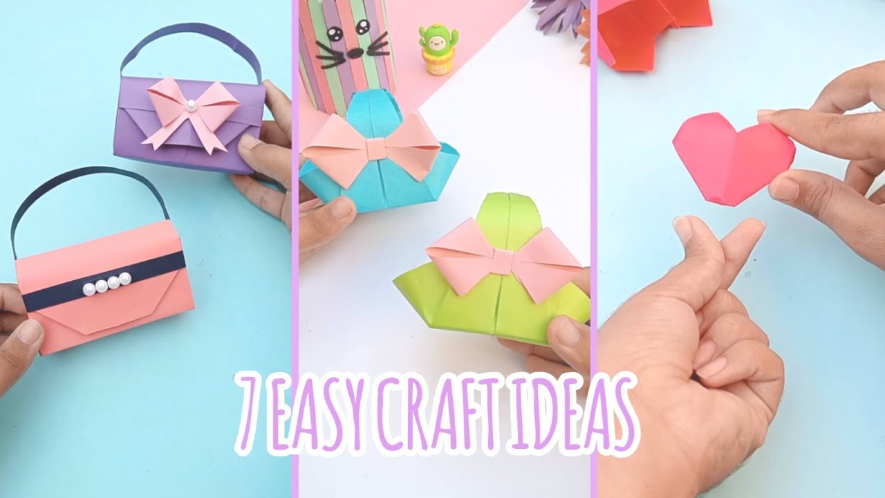 7 CUTE & EASY PAPER CRAFT IDEAS 💡 | FUN DIY PROJECTS FOR BEGINNERS ...