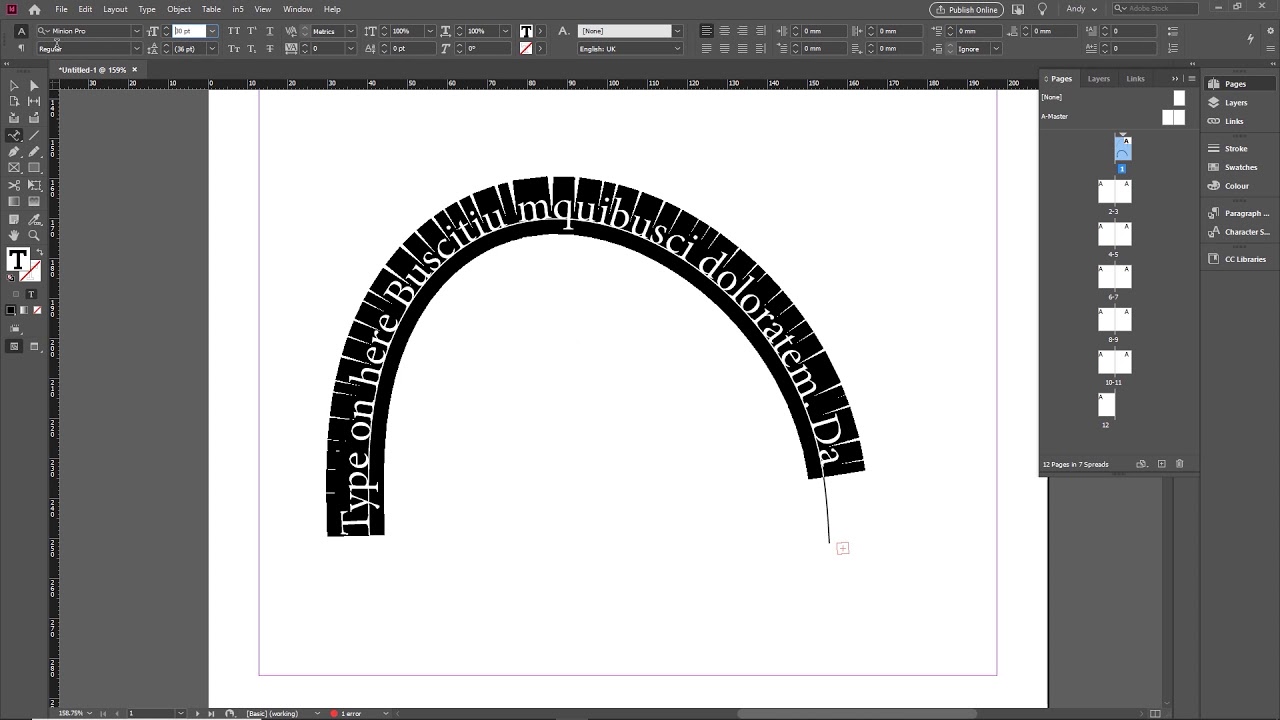 Adding Text To A Path In InDesign With The Pencil Tool YouTube Adding Text To A Path In InDesign With The Pencil Tool YouTube