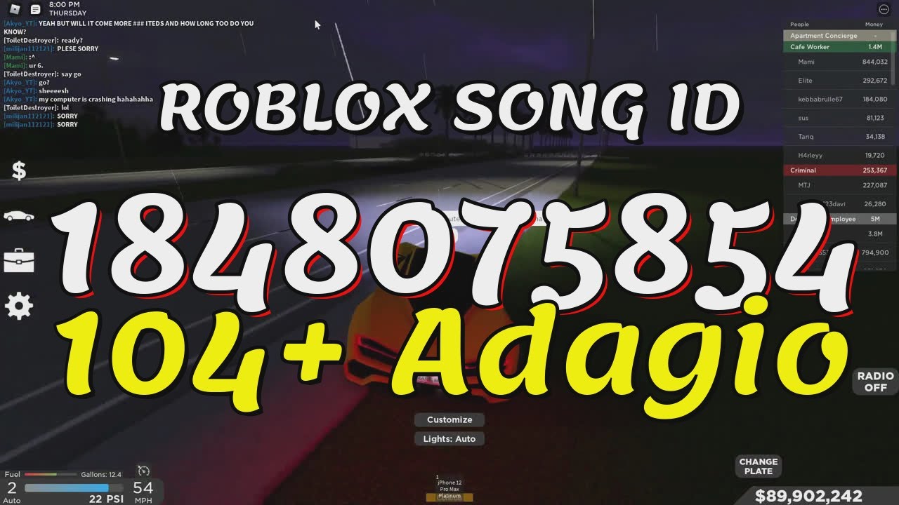 104+ Adagio Roblox Song IDs/Codes - YouTube