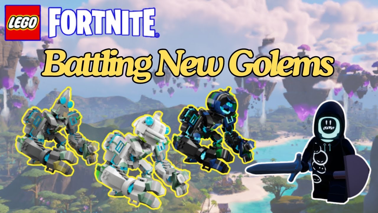 LEGO Fortnite - Battling The New Golems New Update - YouTube