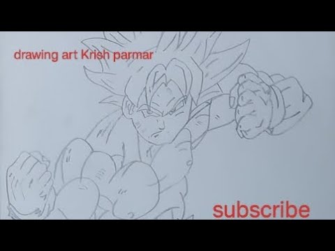 how to draw Goku UI (fight stance) | step by step| Dragon ball - YouTube