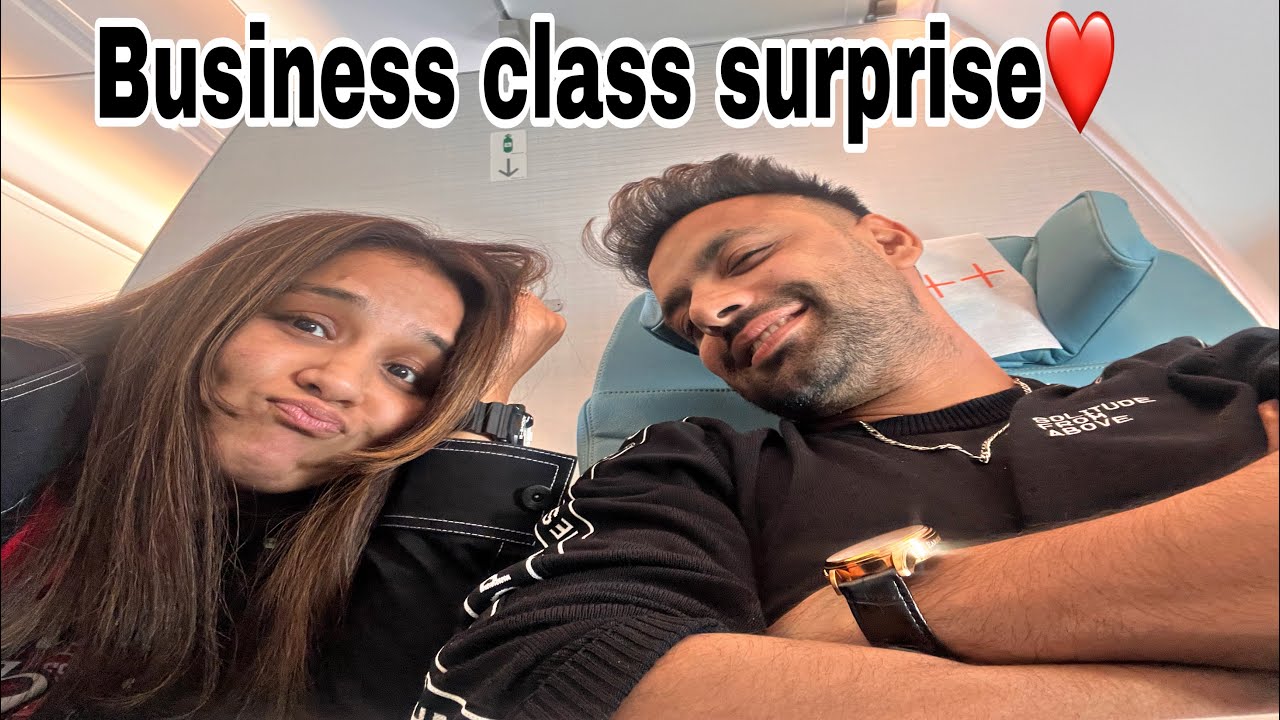 I surprised her with Business Class🤭 | First time experience in Akasa ...