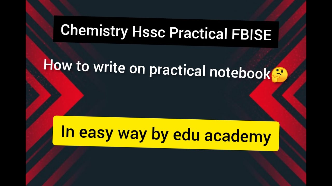 Federal board chemistry Hssc Practicals 2023•Fbise chemistry hssc ...