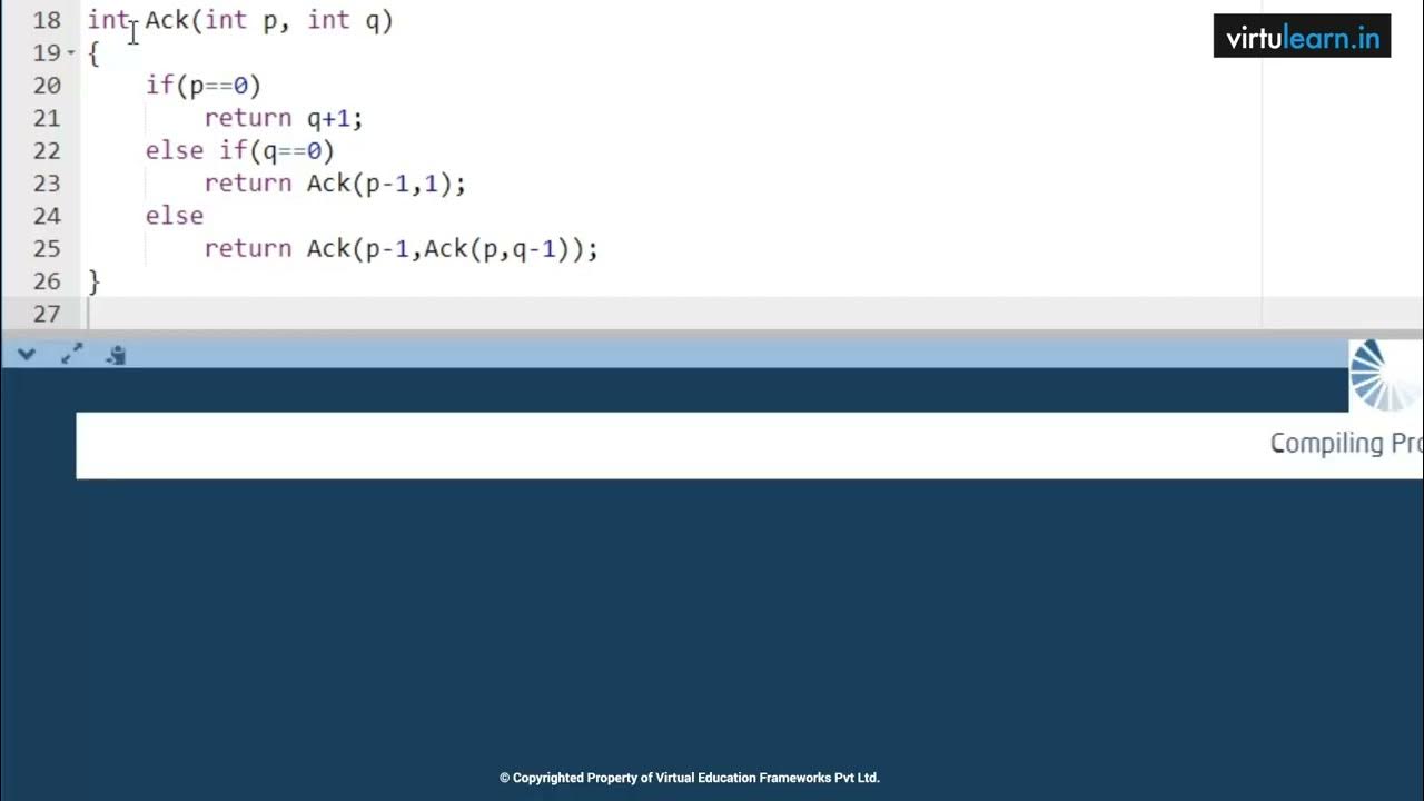CL140 To implement Ackermann function using recursion - YouTube