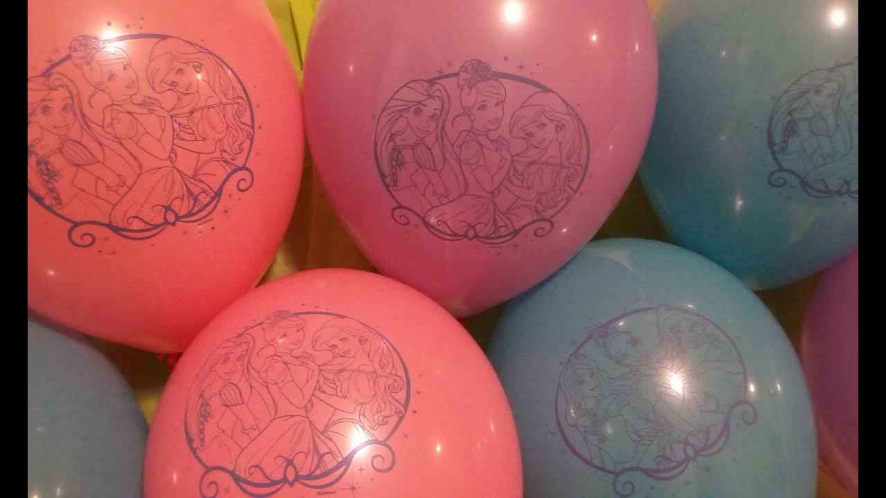 Disney Princess Balloons Dance and Pop!!!! - YouTube