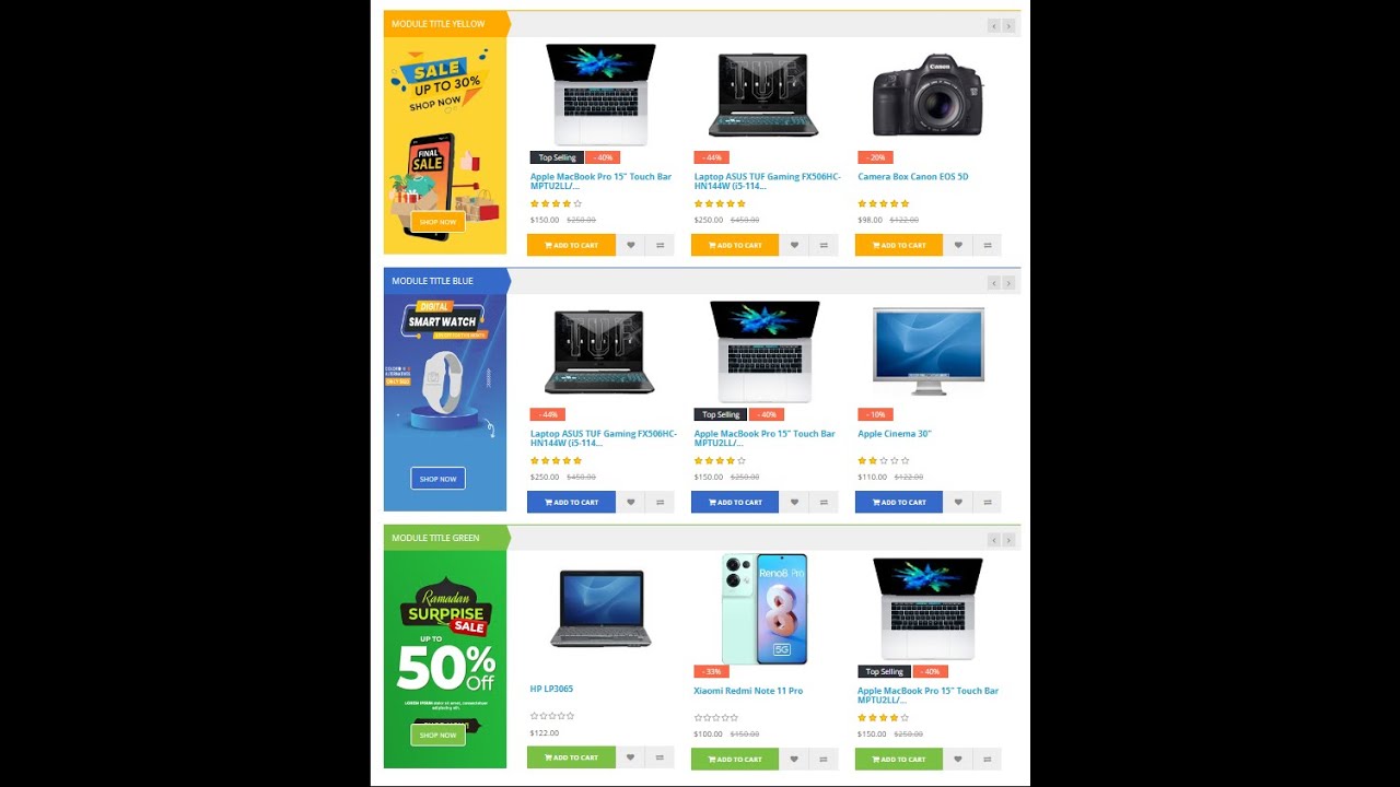 Module Featured Advanced For Opencart - YouTube