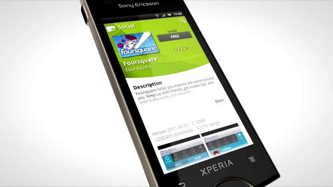 Sony Xperia Ray Android Market - YouTube