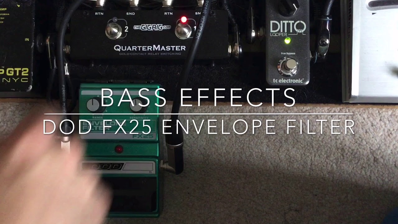 Bass effects - DOD FX25 Envelope Filter - YouTube