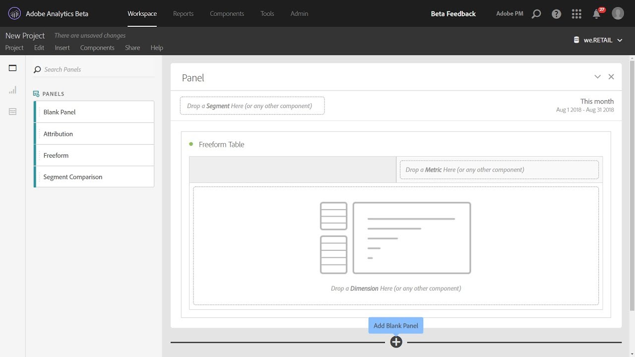 Using Panels to Organize Analysis Workspace Projects | Adobe Analytics ...