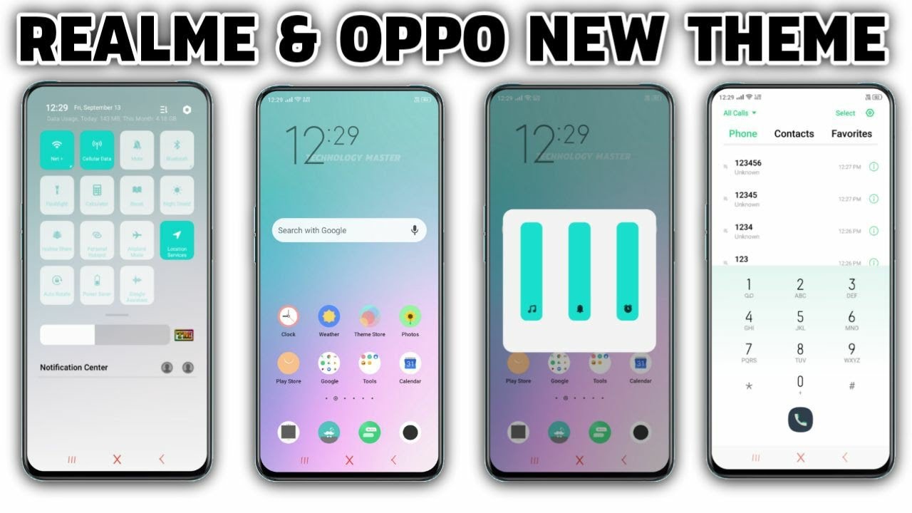 Realme & Oppo New Theme Cyan Colors - YouTube