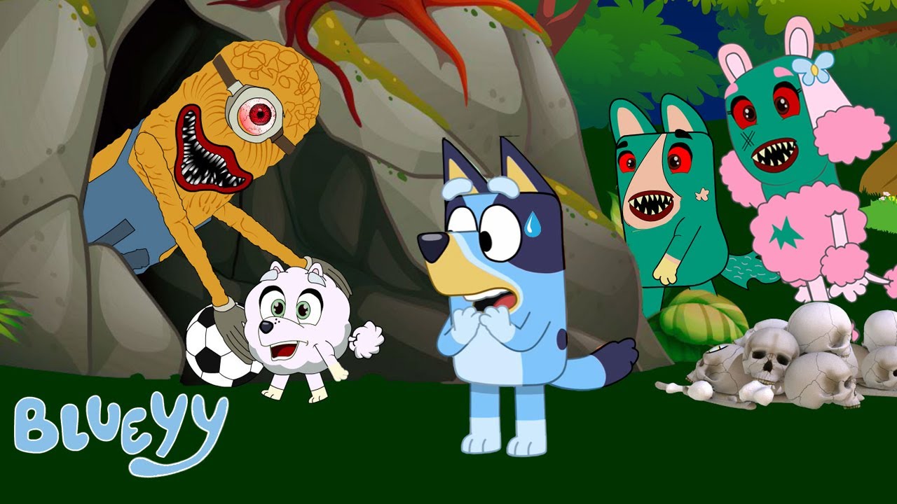 Pom Pom Caught By Monster Minion In the Cave | Blueyy Episode | Bluey & Bingo - YouTube
