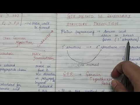 GOR Method: Protein Secondary Structure Prediction - YouTube